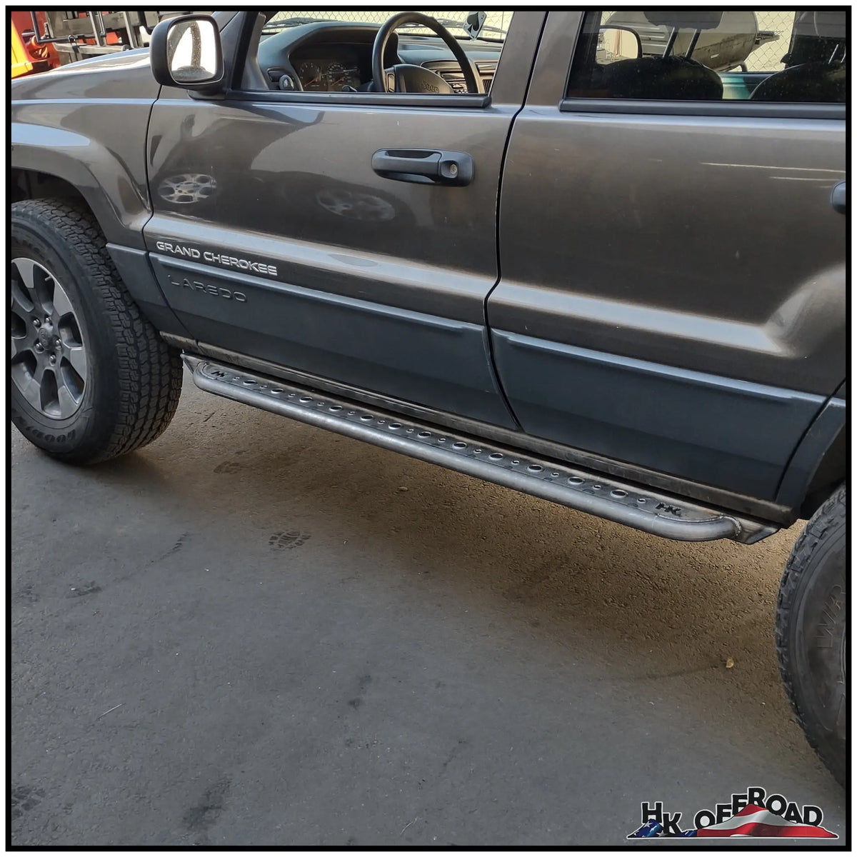 WJ Rock Sliders (Dimpled Steel Design - Mounts Under Factory Rocker ...